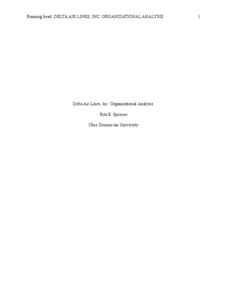 Delta | PDF | Delta Air Lines | Strategic Management