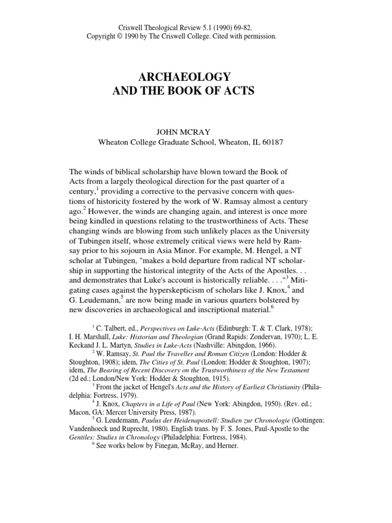 Archaeology & The Book of Acts | PDF | Acts Of The Apostles | Epigraphy
