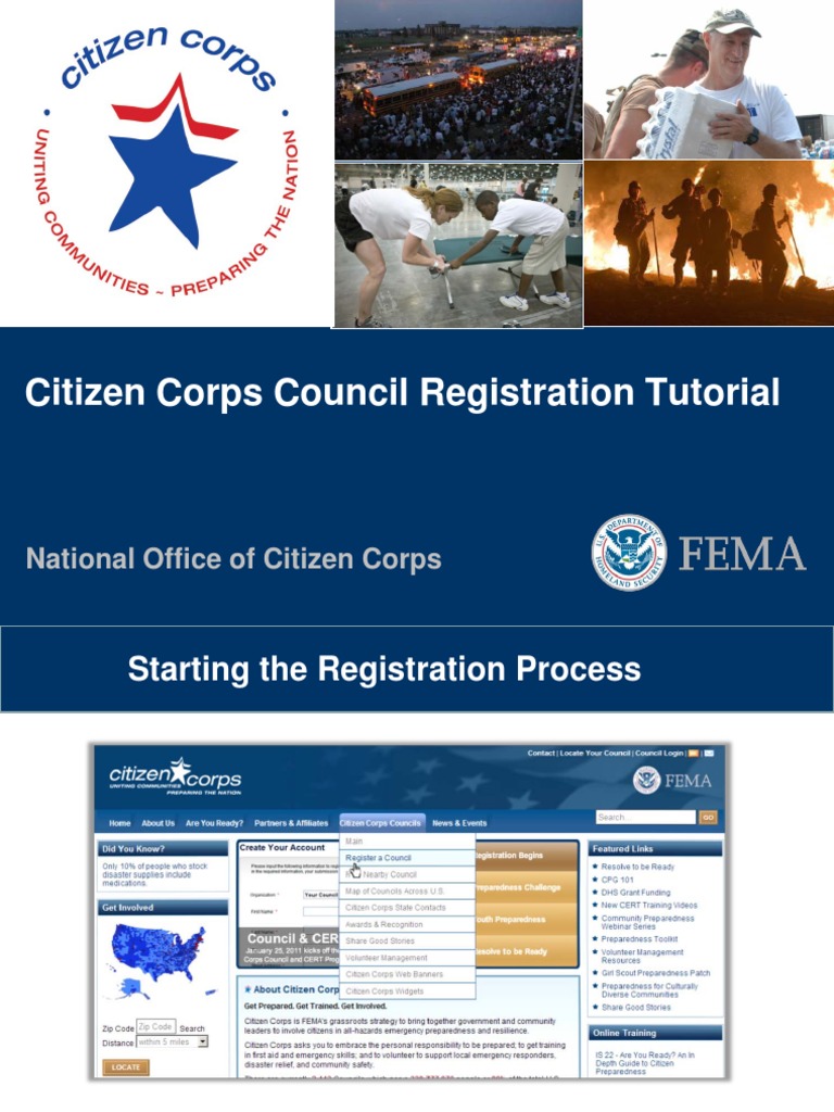 Citizen Corps Council Registration | PDF | Cyberspace | Software
