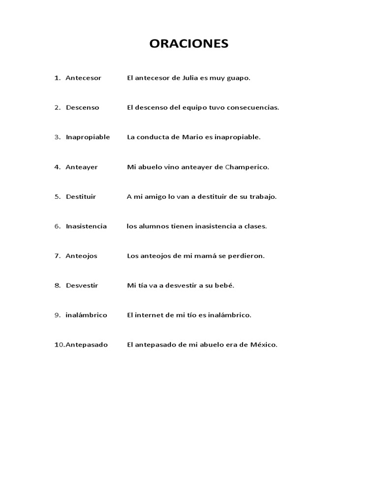 ORACIONES | PDF