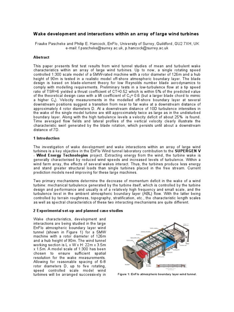 2008 Pascheke and Hancock - Wake Development and Interactions Within An ...