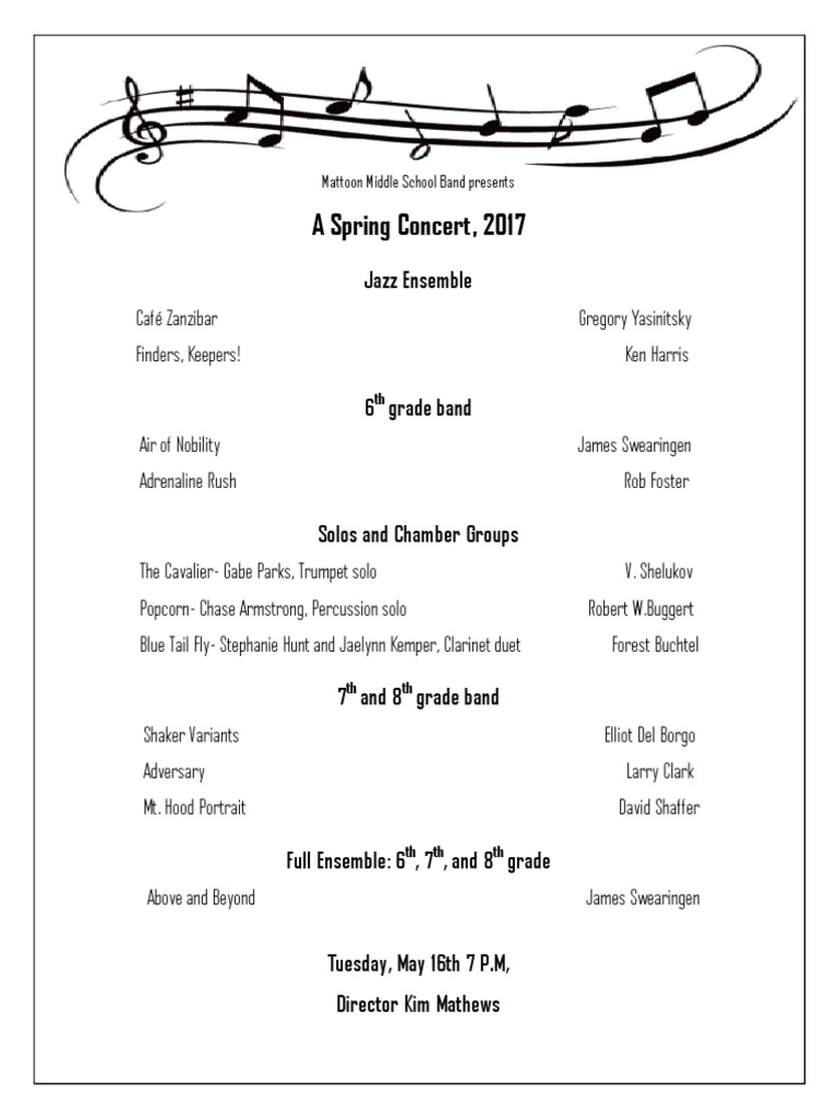 Spring Concert Program Updated | PDF