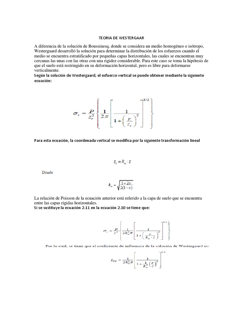 Teoria de Westergaar | PDF