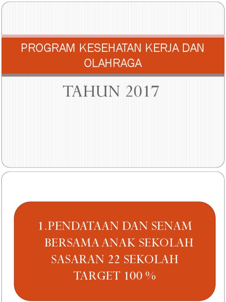 Program Kesehatan Kerja Dan Olahraga | PDF | Pengembangan Diri ...