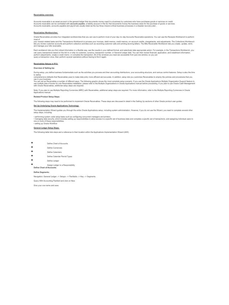 R12 Project Accounting Setups Pdf Debits And Credits Receipt