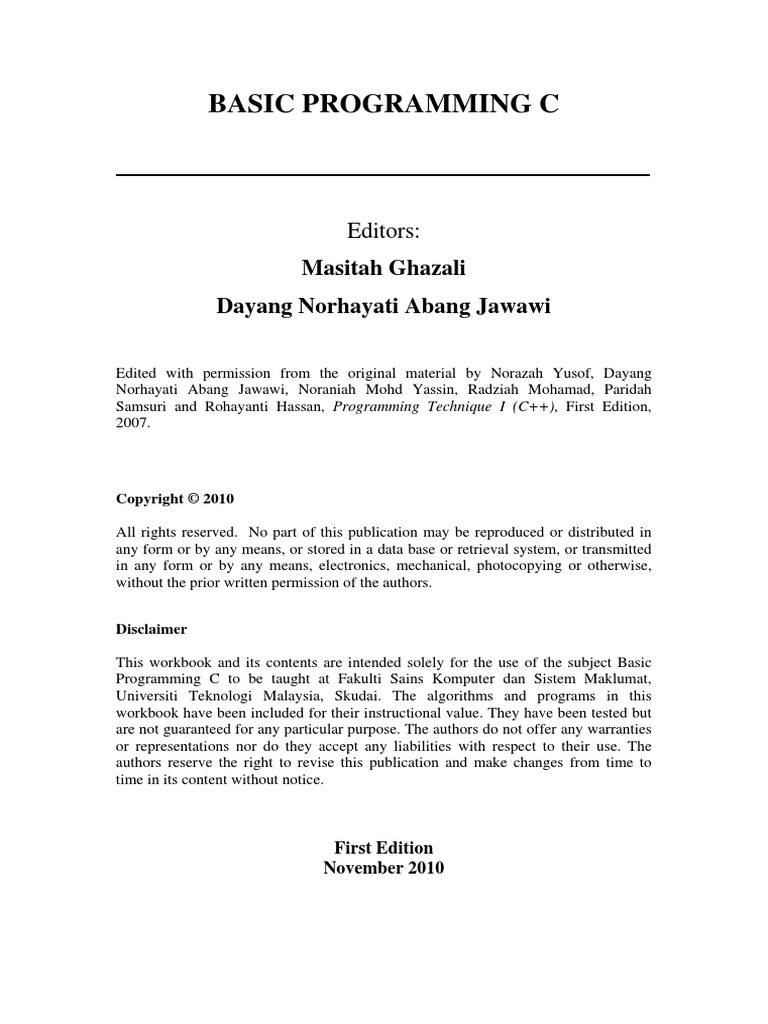 Lab Book C Programming Pdf C Programming Language Computer Programming