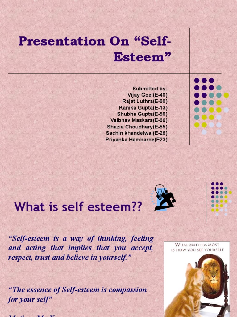 4 Self Esteem | PDF | Self Esteem | Positive Psychology