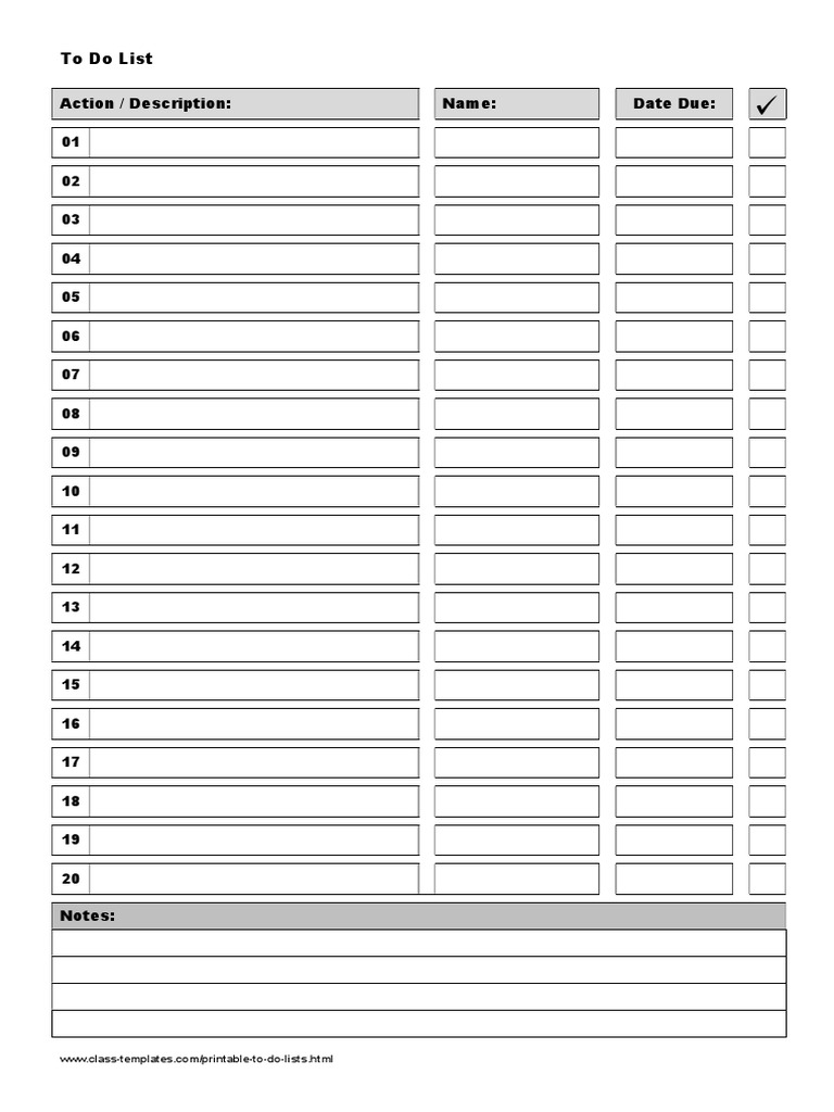 Printable To Do List Template | PDF | Computers