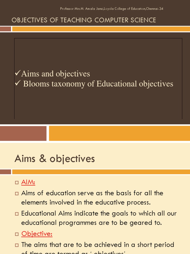 Blooms Taxonomy-Educational Objectives | PDF | Affect (Psychology ...