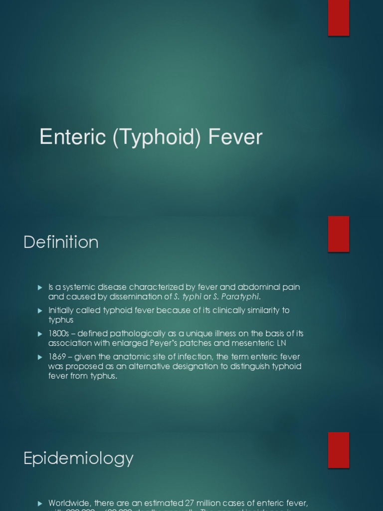 Typhoid Fever | Salmonella | Epidemiology