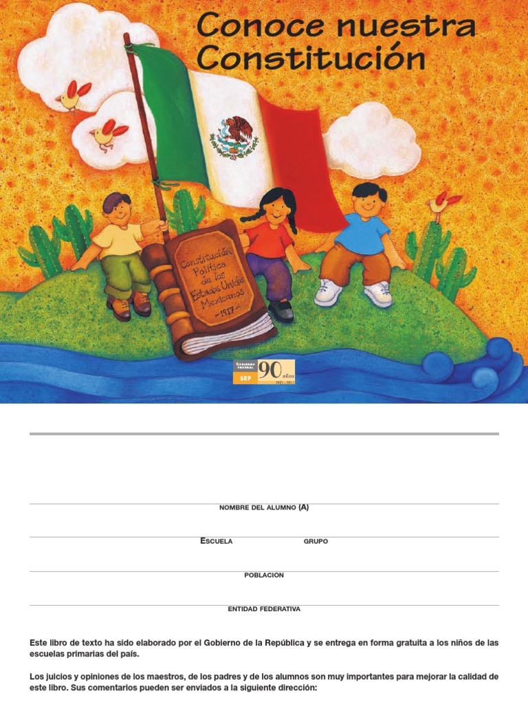 Conoce Nuestra Constitucion Pdf Federación México
