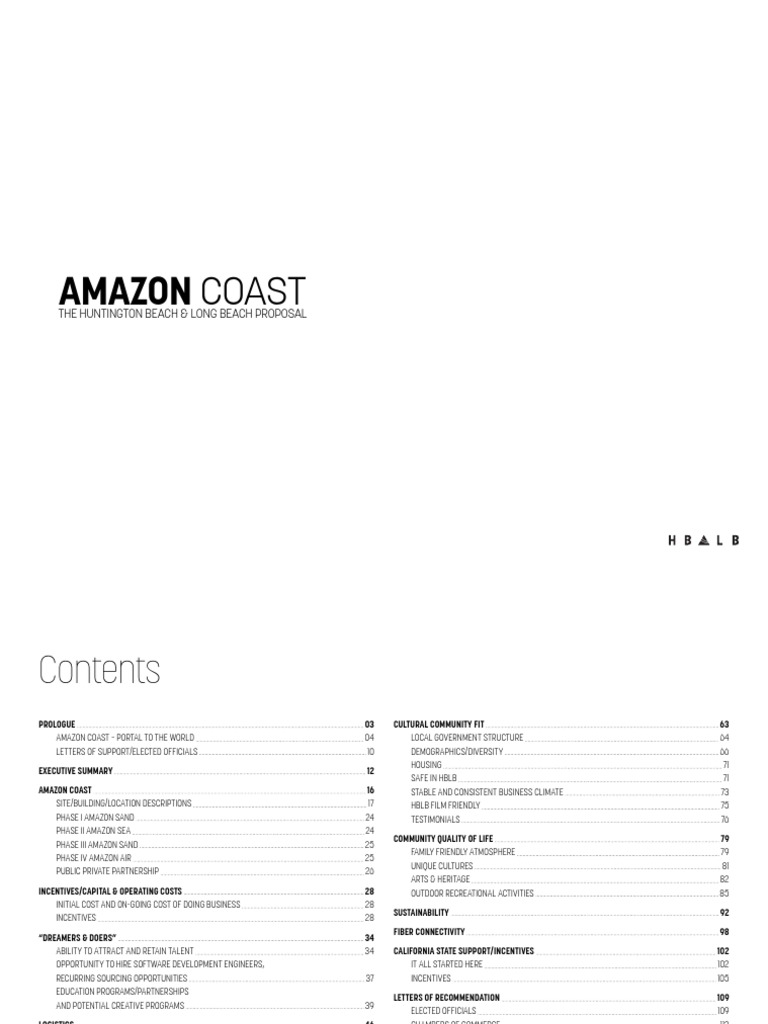 HBLB Amazon Proposal | PDF | Long Beach | Orange County