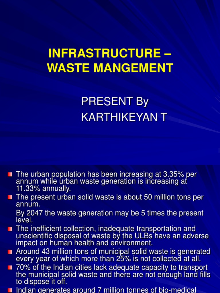 Infrastructure - Waste MGT | PDF | Science & Mathematics