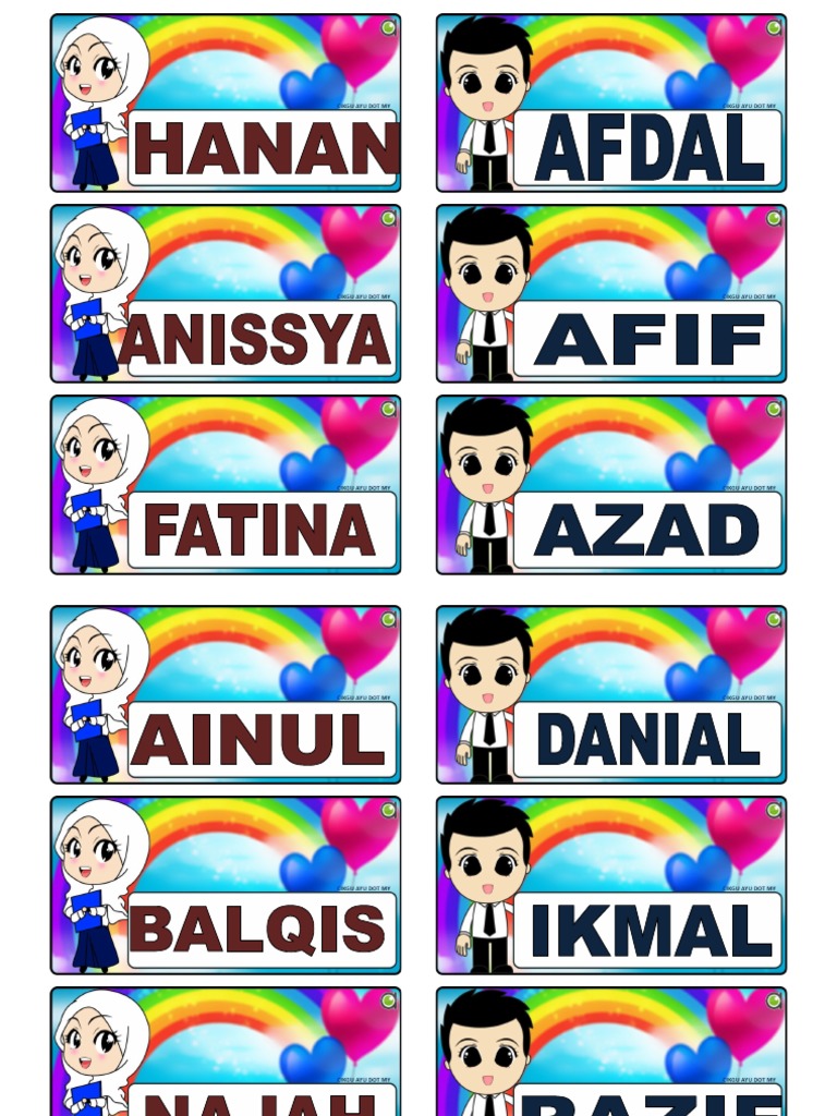 Label Nama Murid | PDF