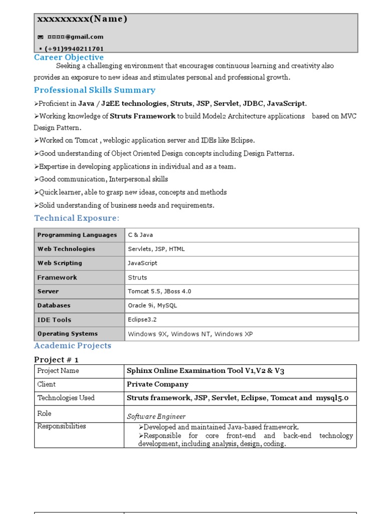 Template Resume | PDF | Java Server Pages | Java Servlet
