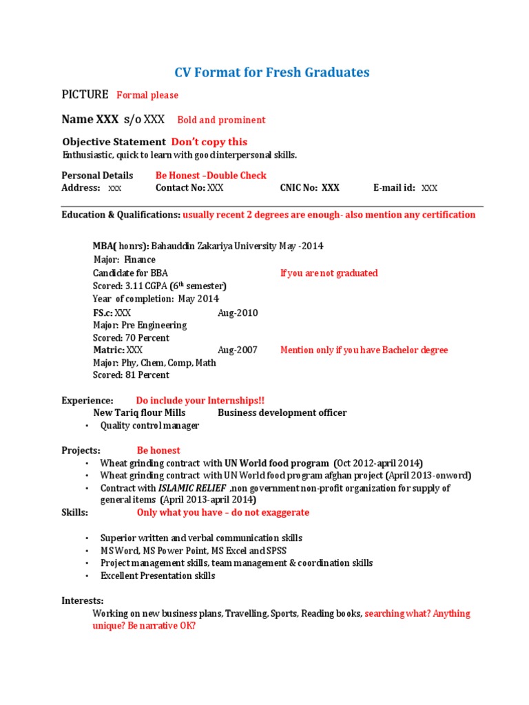 CV Format PDF | PDF