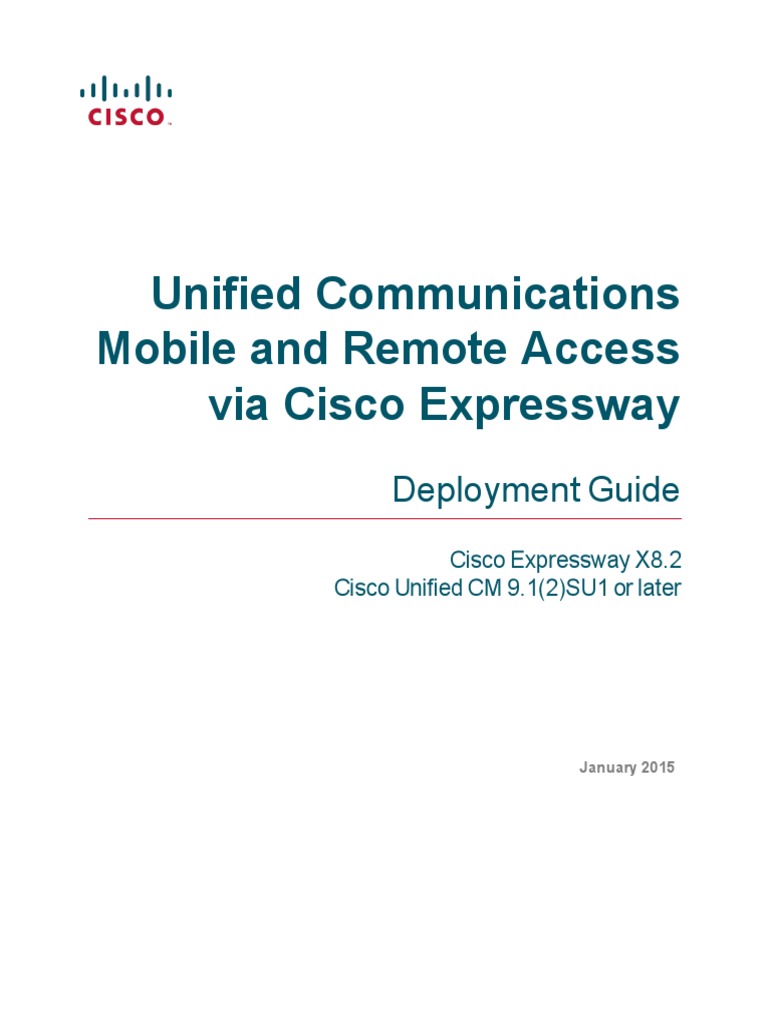 Mobile Remote Access Via Expressway Deployment Guide X8 2 | PDF | Public Key Certificate ...