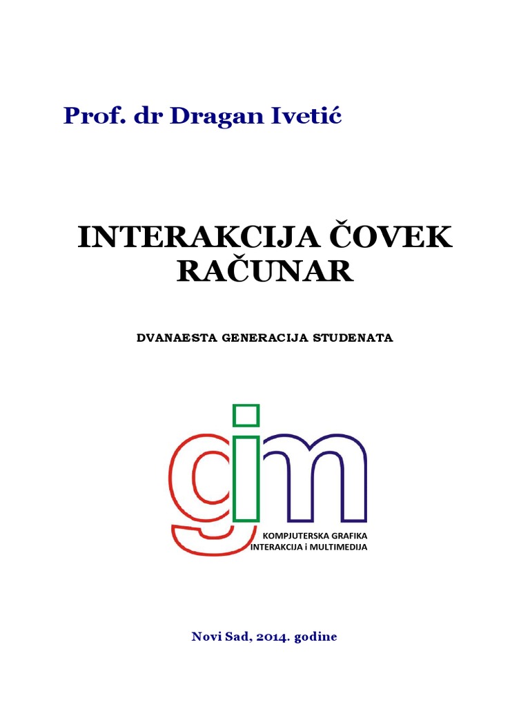 HCI 2014 Skripta PDF | PDF