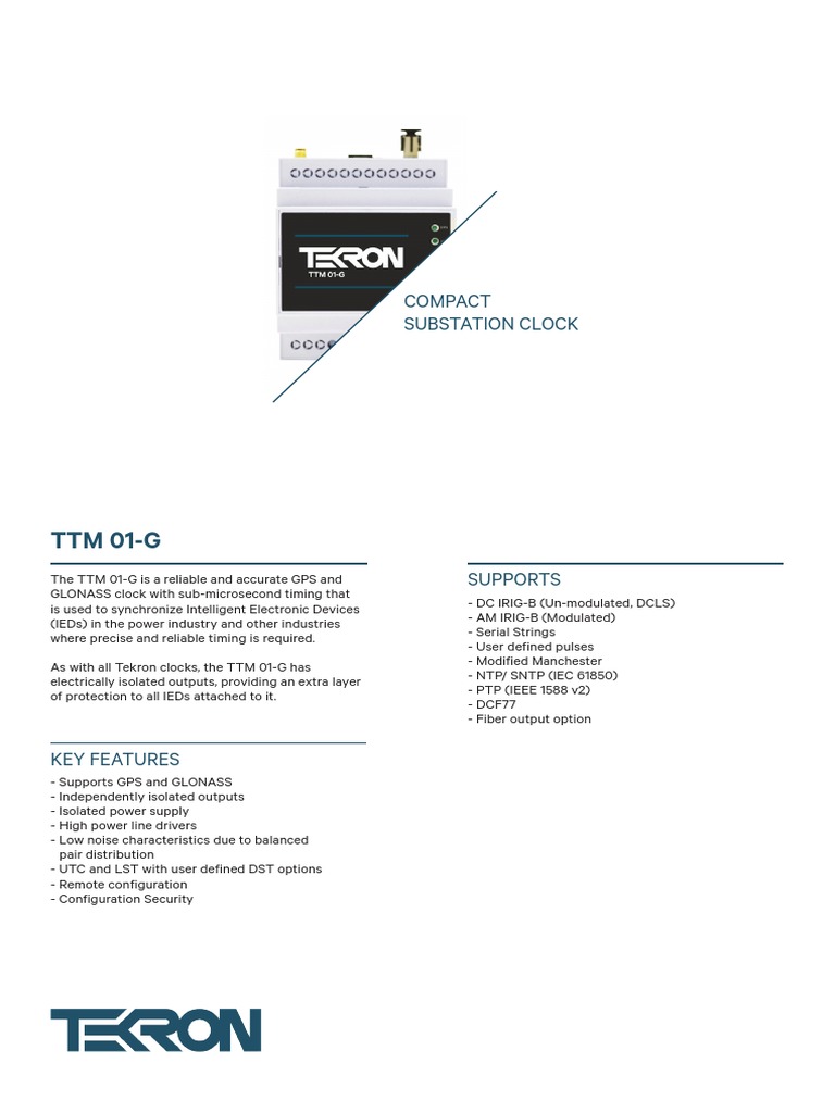 TTM 01 G Datasheet | PDF | Network Protocols | Networking Standards