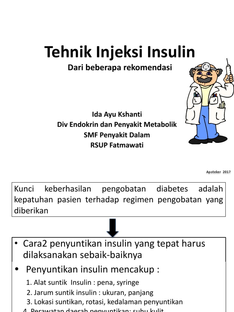 Teknik Penyuntikan Insulin yang Tepat | PDF | Kesehatan Holistik
