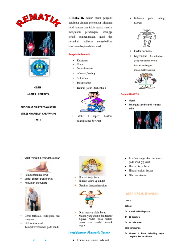 Leaflet Rheumatoid Arthritis (Rematik) | PDF
