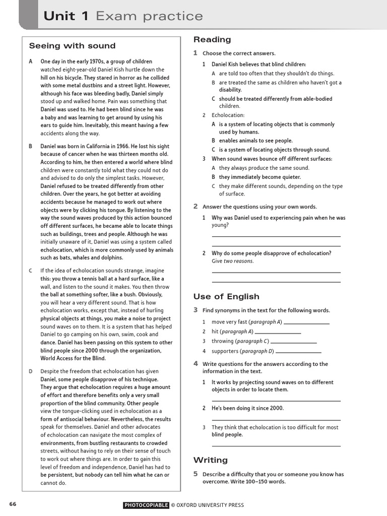 Exam Practice Unit 1 | PDF | Teaching Method | Lecture