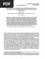 Frost Multidimensional Perfectionism Scale | PDF | Perfectionism ...