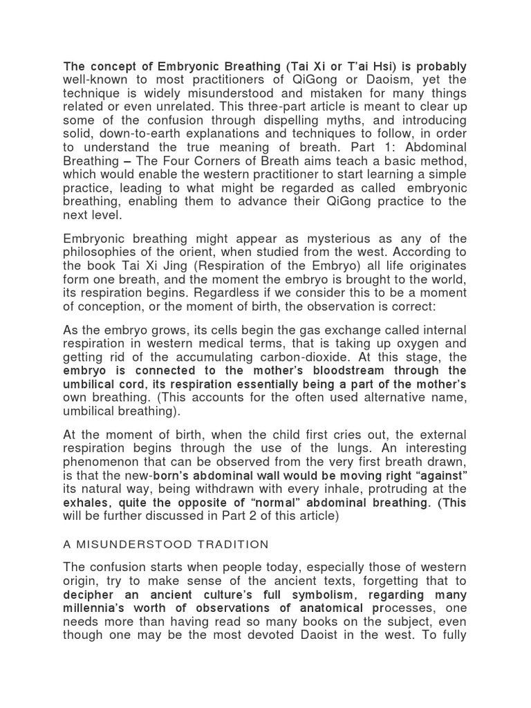 Understanding Embryonic Breathing | PDF | Breathing | Abdomen