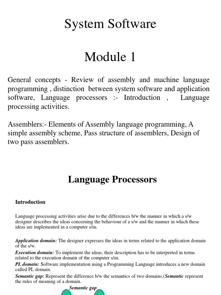 System Software Module 1 | PDF | Assembly Language | Computer Program
