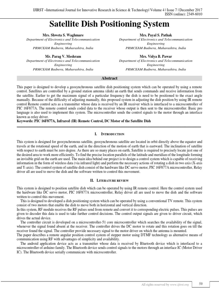 Satellite Dish Control System | PDF | Longitude | Latitude