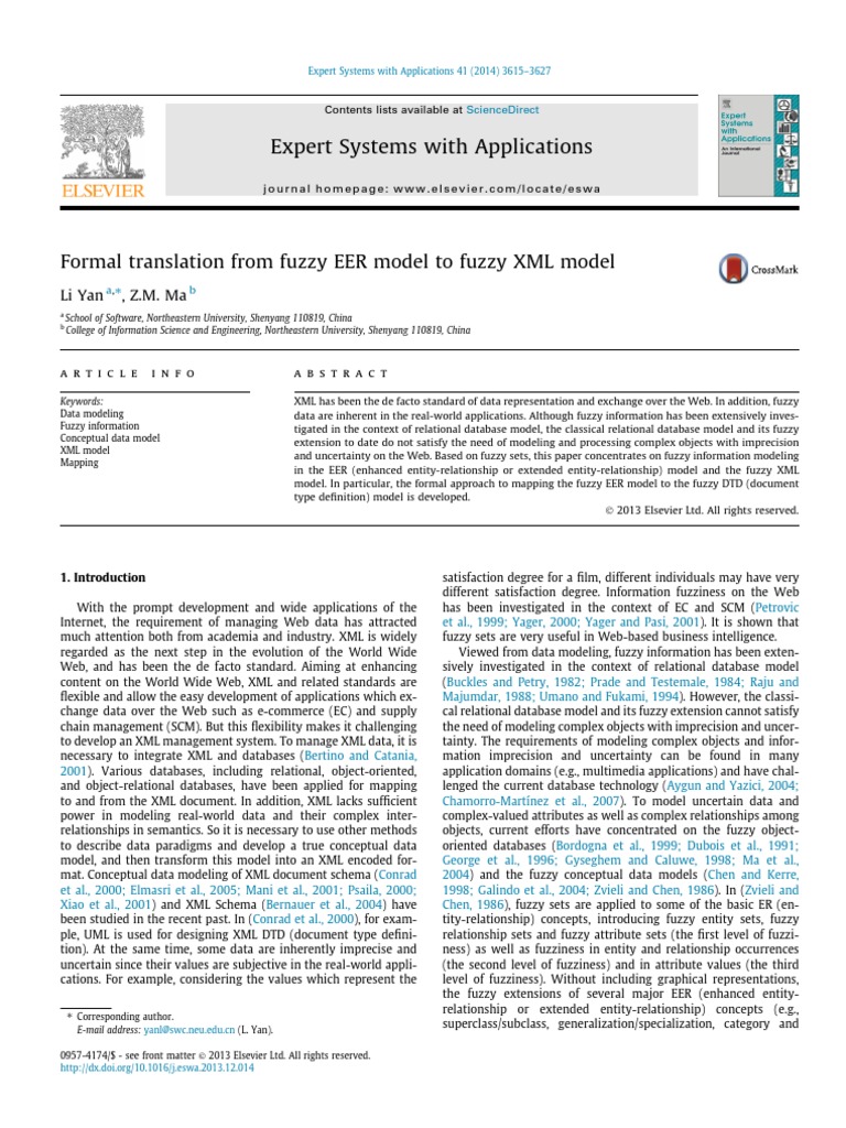 Expert Systems With Applications: Li Yan, Z.M. Ma | Download Free PDF ...