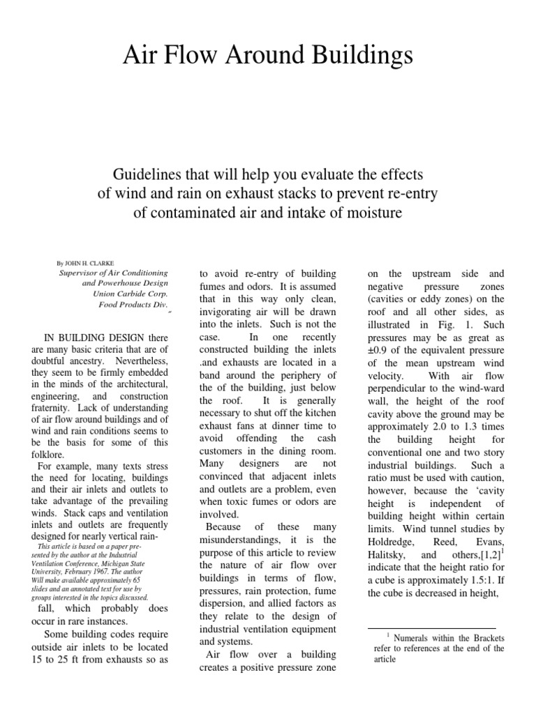 Air Flow Around Buildings PDF | PDF | Chimney | Wound