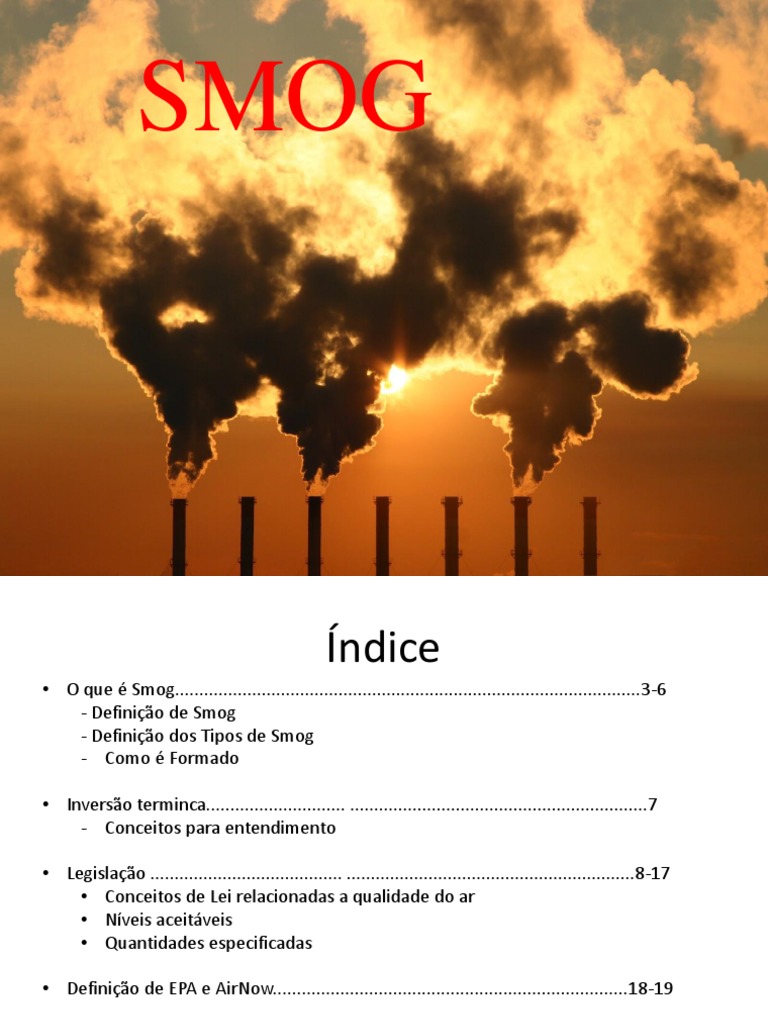 Tipos e Impactos do Smog | PDF | Smog | Poluição do ar