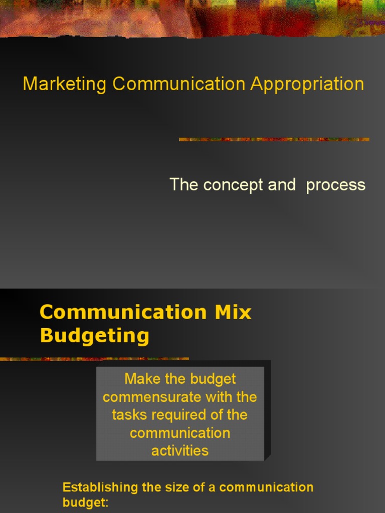 Marketing Communication Budgeting Methods | PDF | Sales | Communication