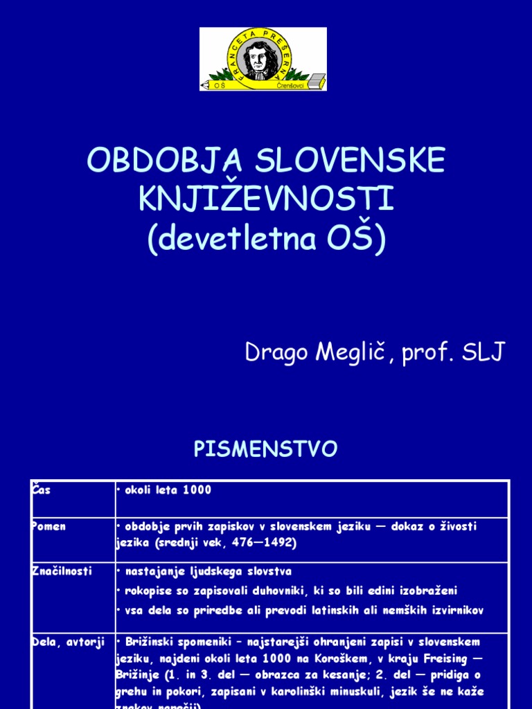 Literarna Obdobja | PDF