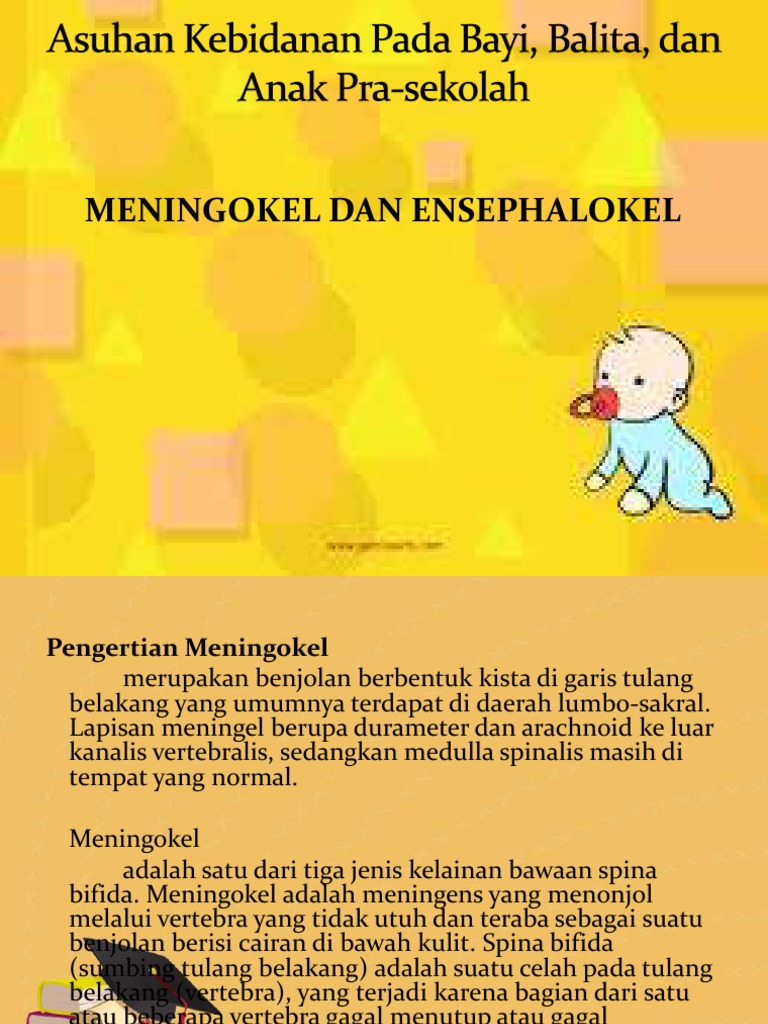 Meningokel dan Ensefalokel: Gejala, Penyebab, dan Pencegahan | PDF