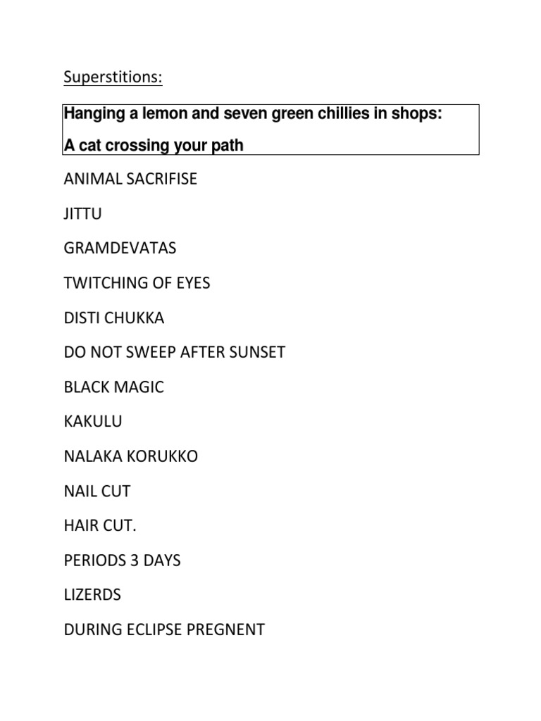 Superstitions:: Hanging A Lemon and Seven Green Chillies in Shops: A ...