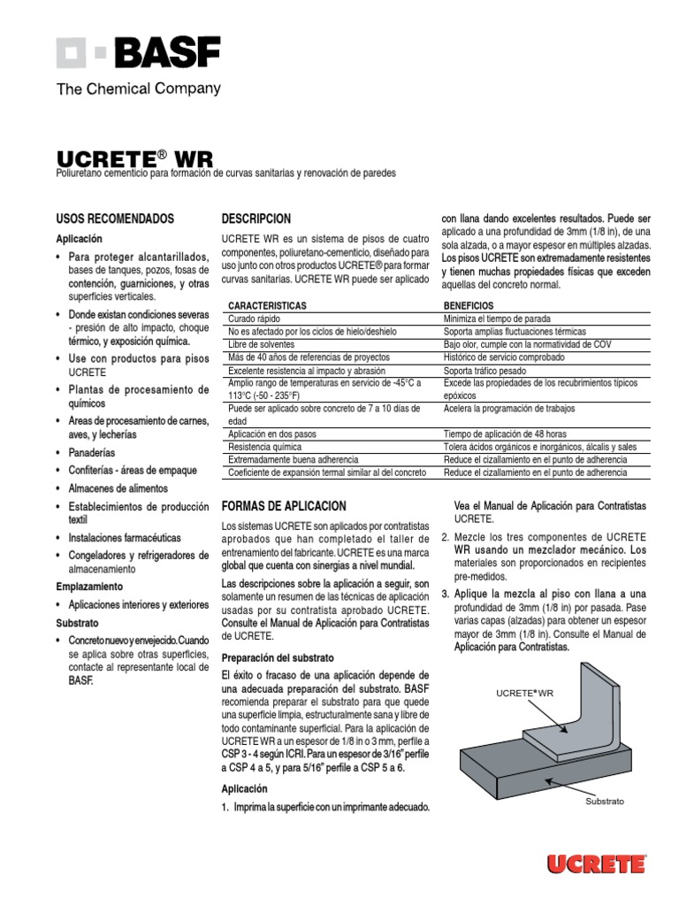 Ucrete WR | PDF | Hormigón | Aluminio