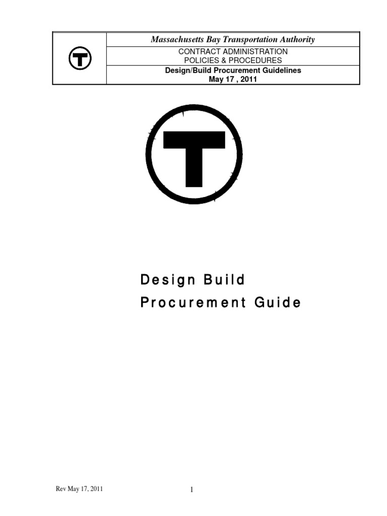 MBTA Design-Build Procurement Guidelines Rev. 05-17-2011 | PDF ...