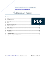 Sample Test Summary Report by SoftwareTestingHelp | PDF | Application ...
