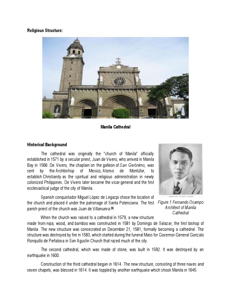 Religious Structure:: Figure 1 Fernando Ocampo Architect of Manila ...