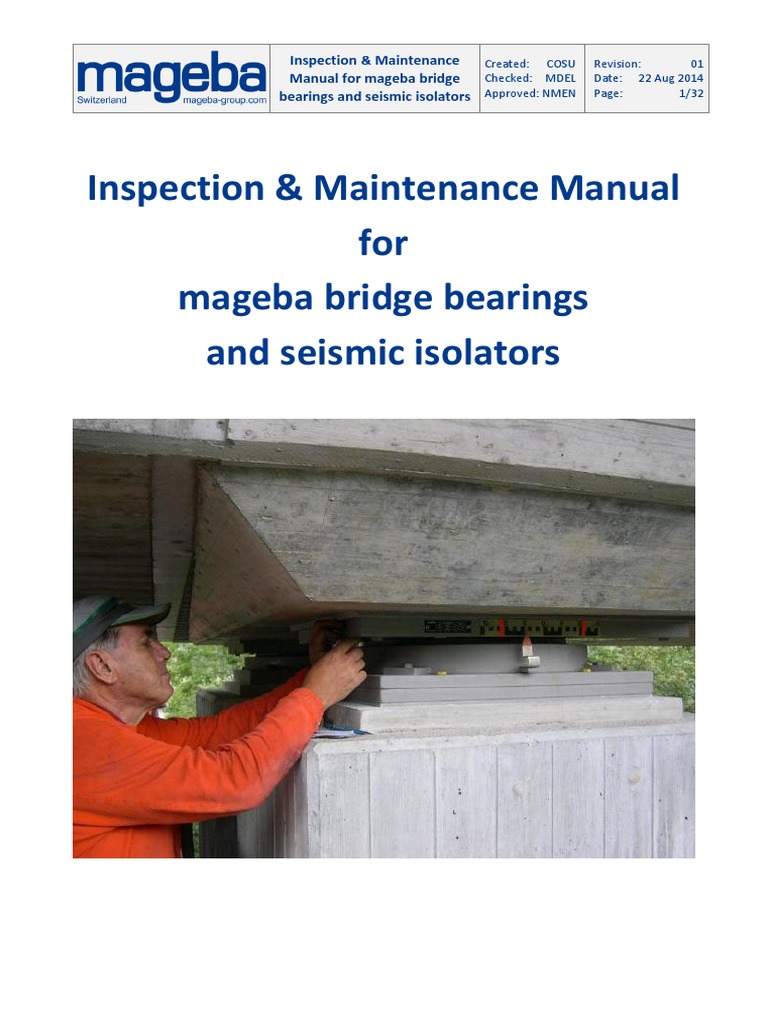Mageba Bridge Bearings and Seismic Isolators - Inspection Maintenance ...