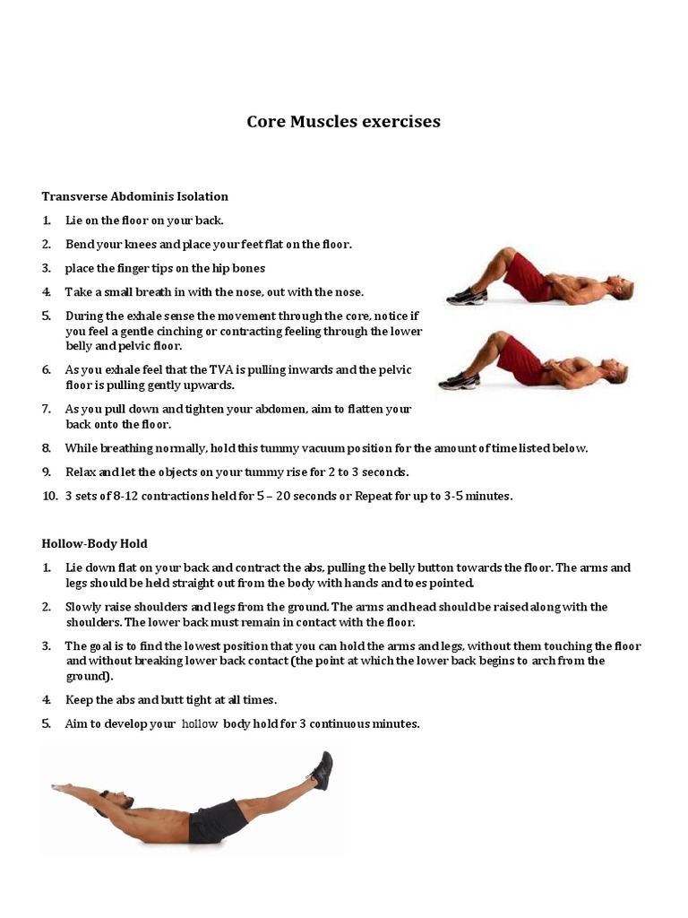 Core Exercises for Fitness Enthusiasts | PDF