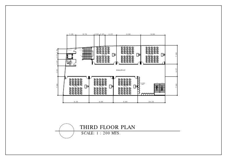 Third Floor Plan: SCALE: 1: 200 MTS | PDF