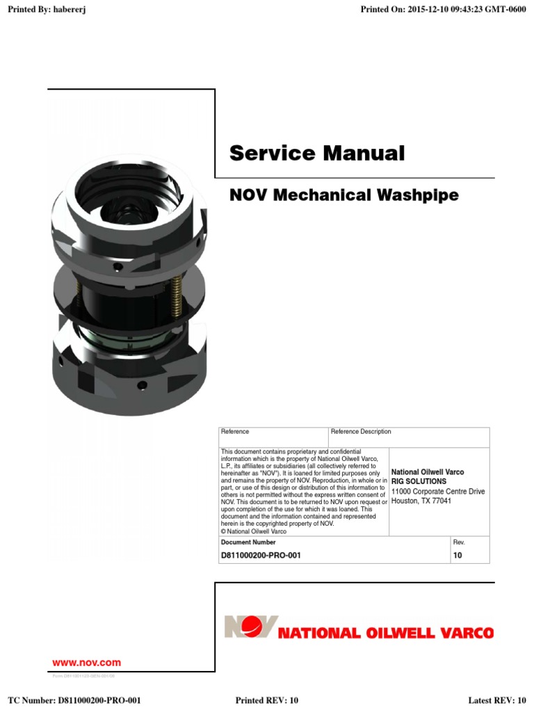 Deublin Mechanical Washpipe | PDF | Electrostatic Discharge | Drilling Rig