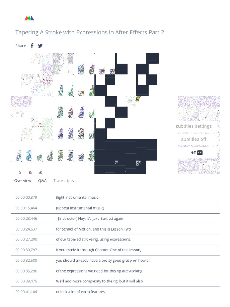 Tapering A Stroke With Expressions in After Effects Part 2 | PDF ...
