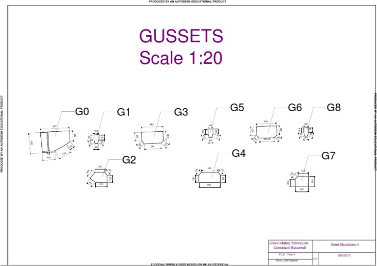 Gussets Scale 1:20: G0 G1 G3 G5 G6 G8 | PDF | Economy Related ...