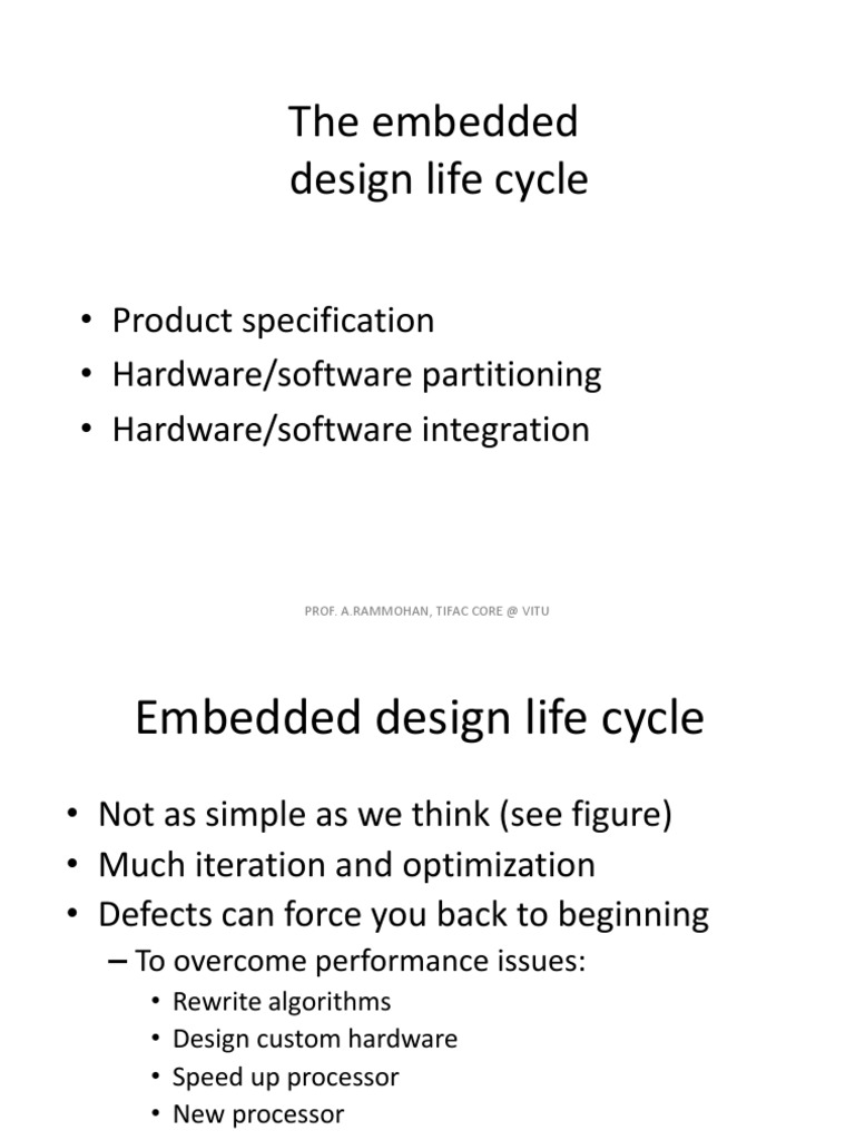 Embedded Life Cycle | PDF | Embedded System | Software