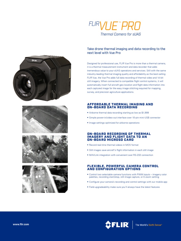 FLIR VUE Pro Datasheet | PDF | Video | Hdmi