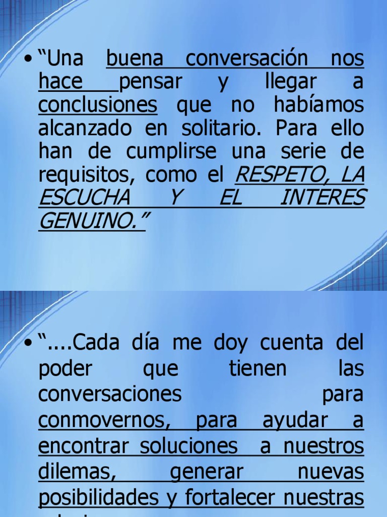 El Arte de Conversar. | Verdad | Ciencia filosófica